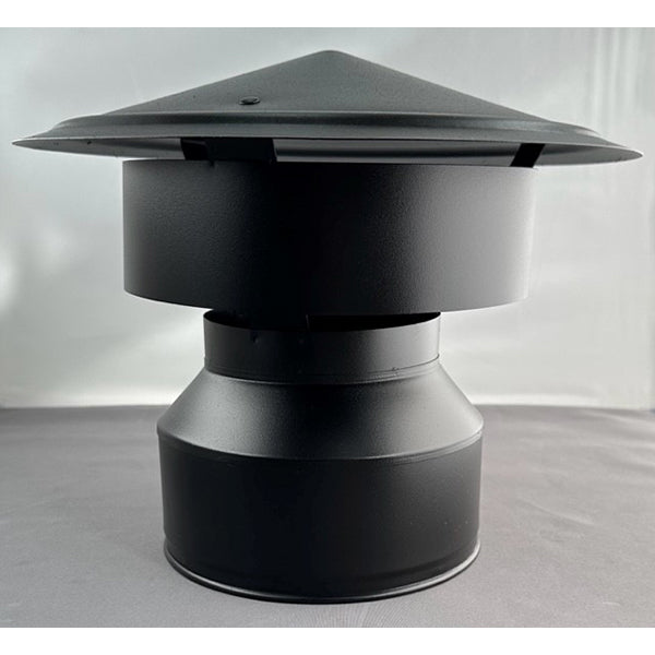 T600 5" Rain Cap / Windshield Cowl - Black - Thermotec